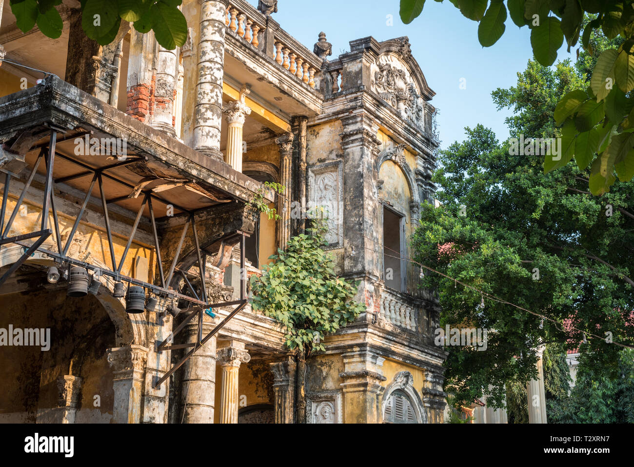 Exterior of the Mansion or Villa Bodega, a half-ruined colonial-era ...