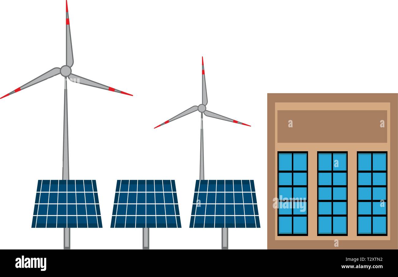 Wind generated sustainable power Stock Vector Images - Alamy