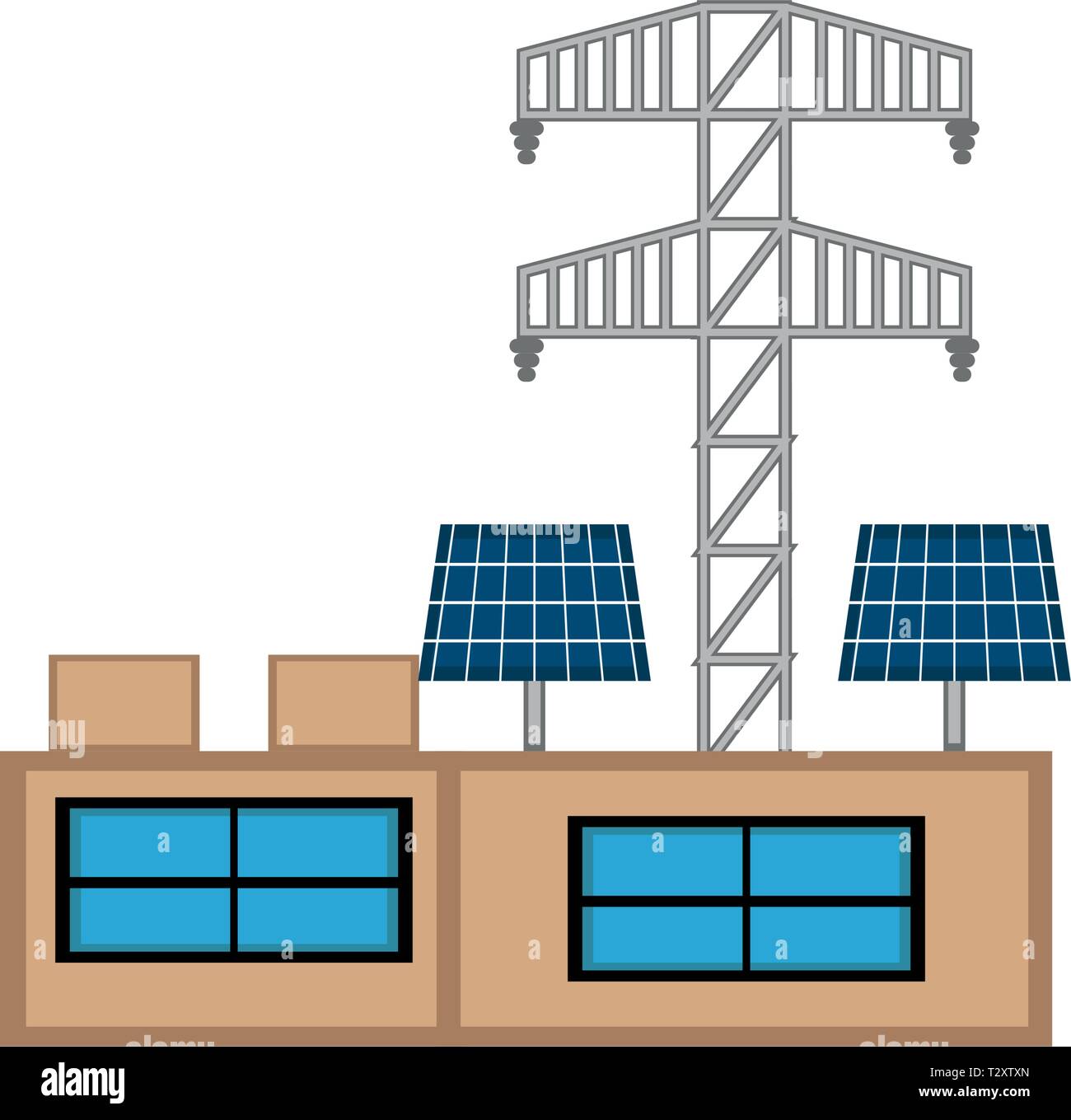 Solar generated electricity Stock Vector Images - Alamy