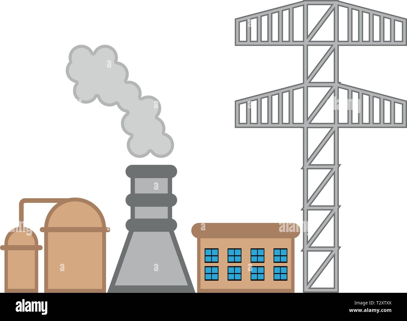 Geothermal power plant image. Vector illustration design Stock Vector ...
