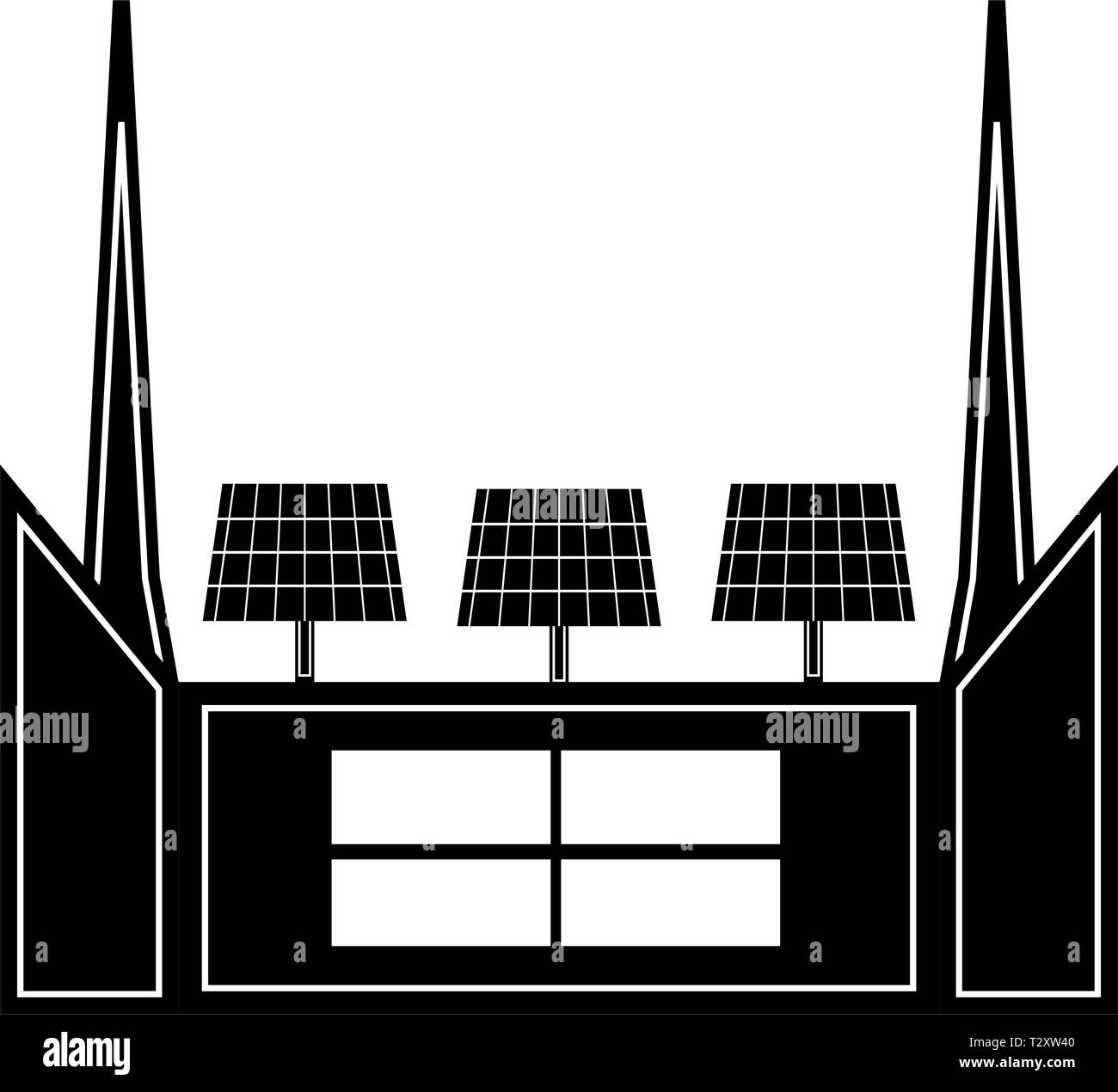 Solar power plant icon. Vector illustration design Stock Vector Image ...