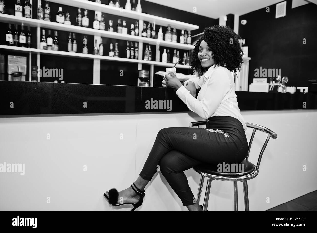 Stylish pink drink Black and White Stock Photos & Images - Alamy