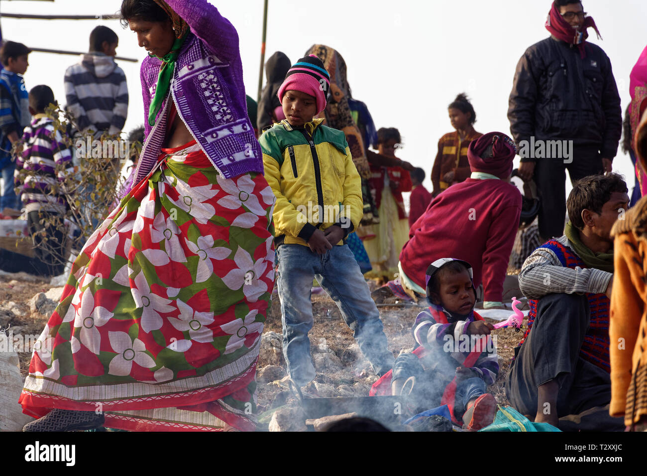 Gathering of rural people in a fair Stock Photo - Alamy