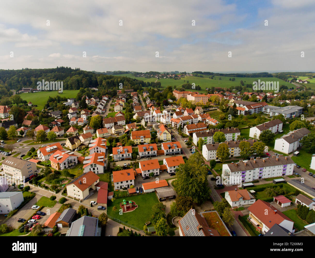 Aerial view of typical european city Stock Photo - Alamy