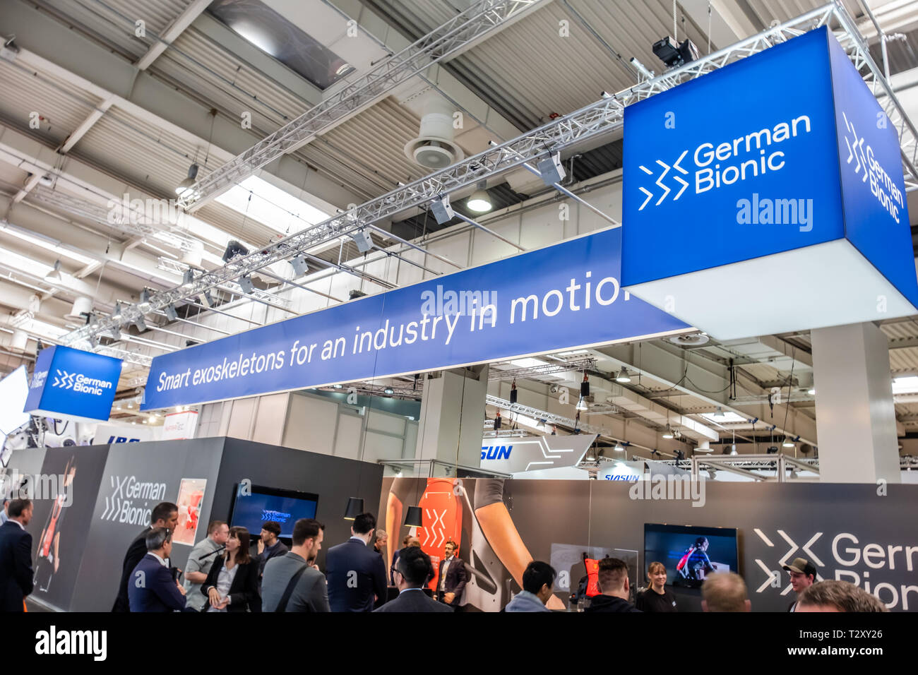 HANNOVER / GERMANY - APRIL 02 2019 : German Bionic presents first robot ...