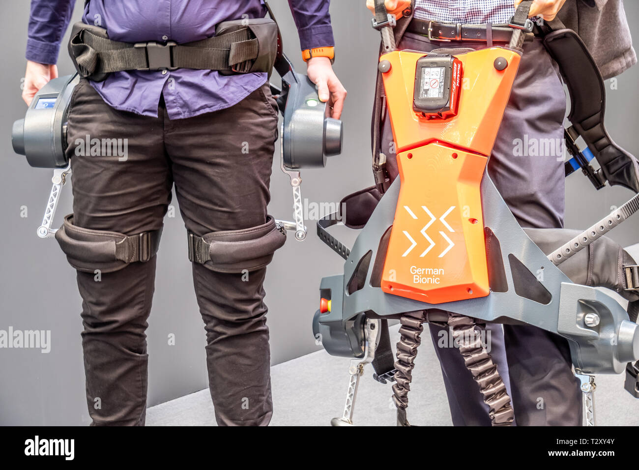 HANNOVER / GERMANY - APRIL 02 2019 : German Bionic presents first robot ...