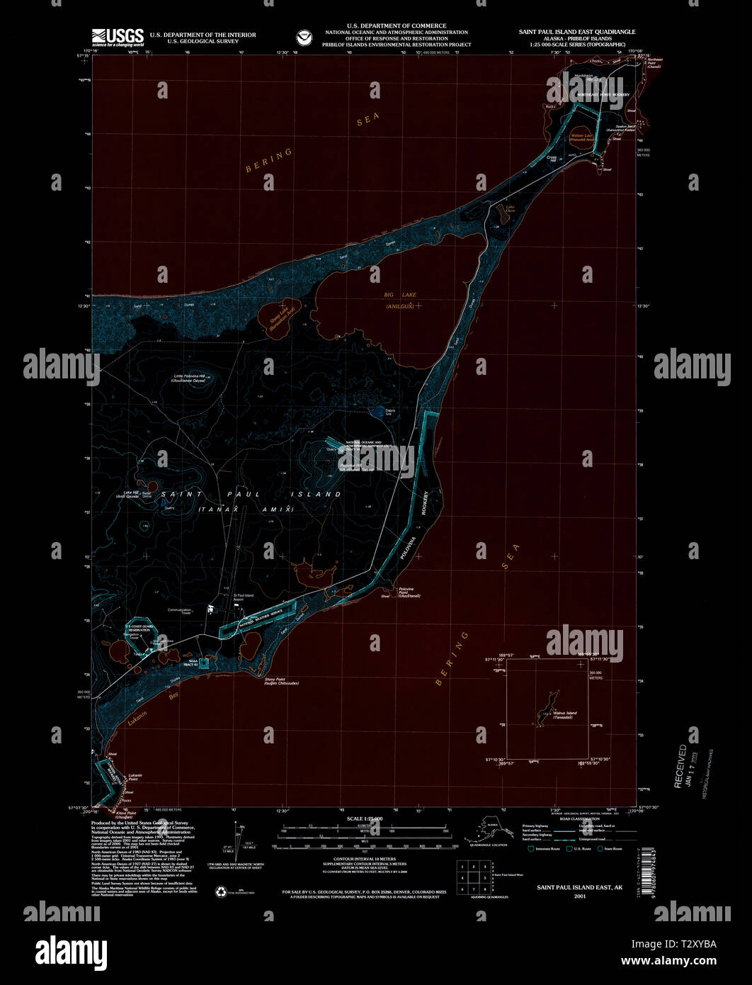 Saint paul island map hi-res stock photography and images - Alamy