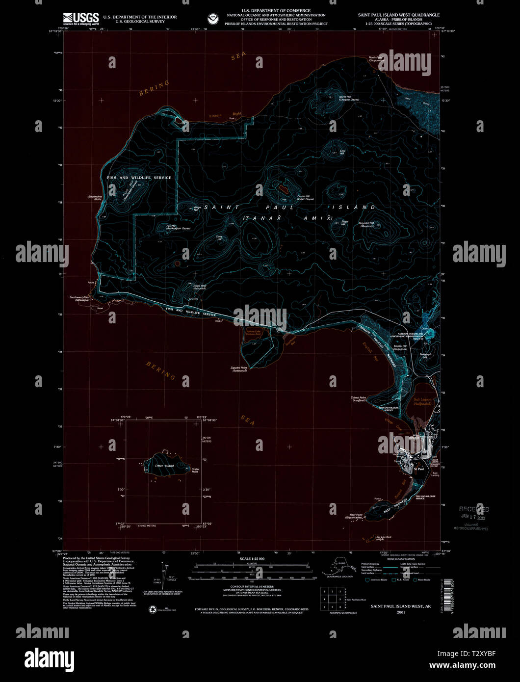 Saint paul island map hi-res stock photography and images - Alamy