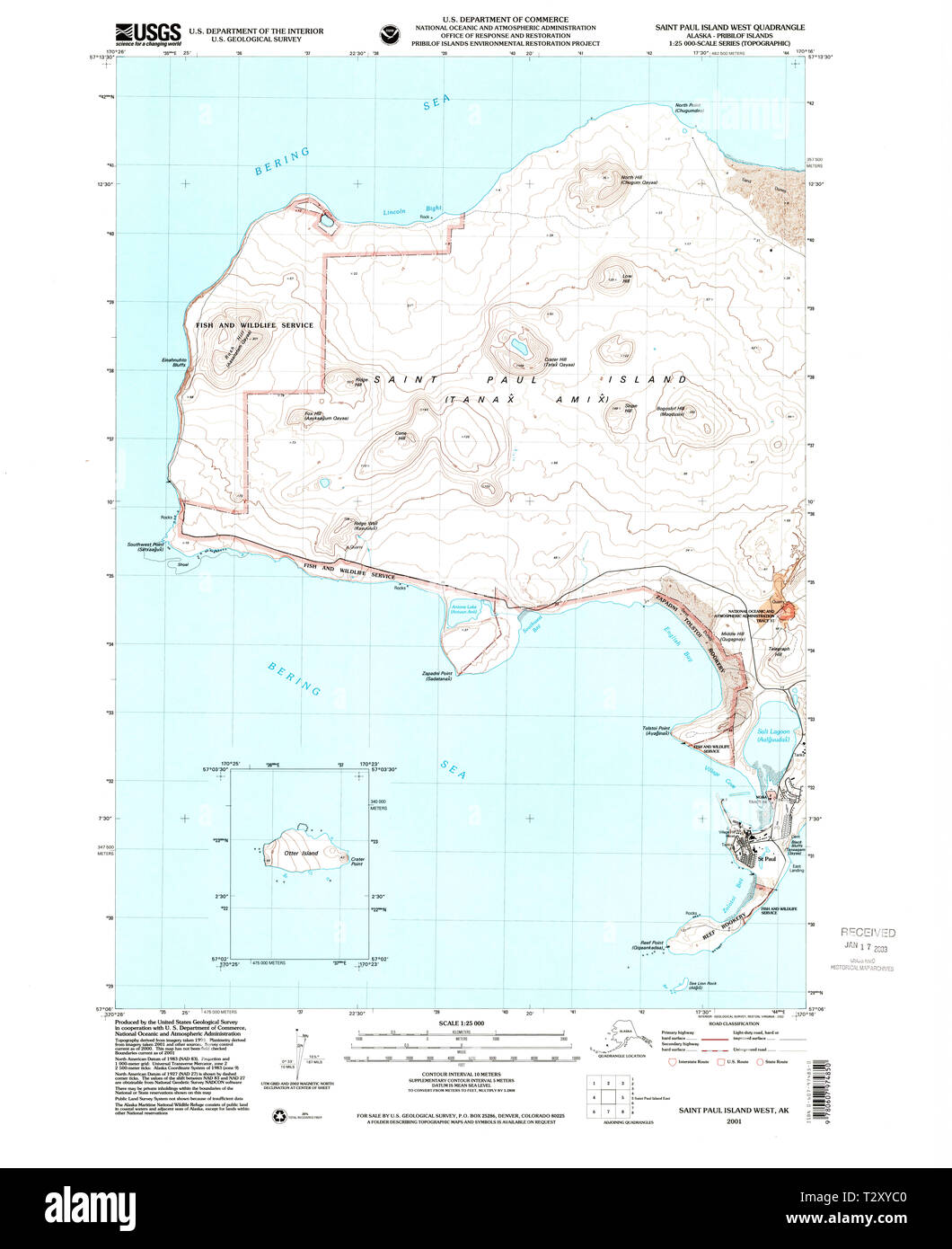 Saint paul island map hi-res stock photography and images - Alamy
