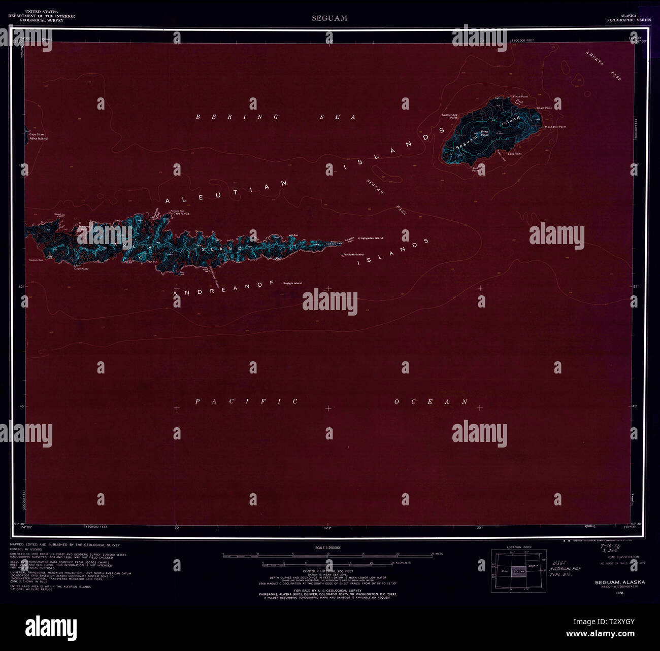 Map of alaska 1958 hi-res stock photography and images - Alamy