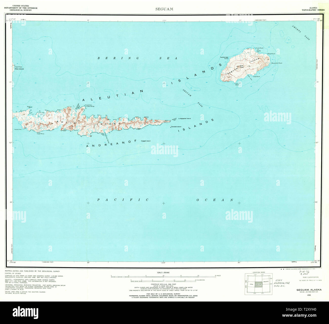 Map of alaska 1958 hi-res stock photography and images - Alamy