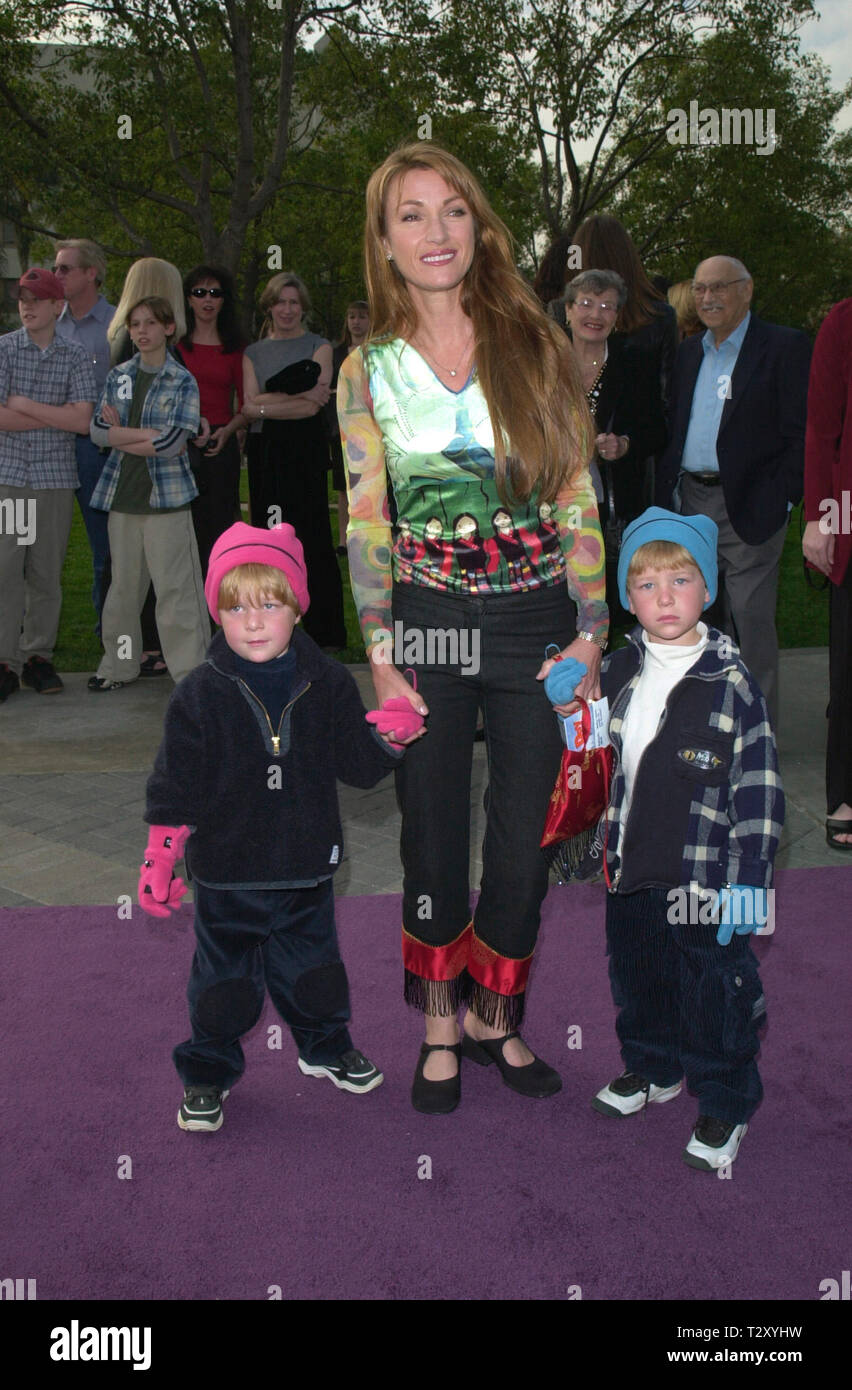 Los Angeles Ca January 29 2000 Actress Jane Seymour With Twin Sons John Left And Chris At