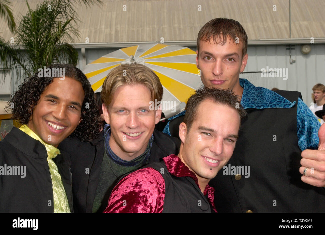 LOS ANGELES, CA. August 06, 2000: Pop group FIRST LOVE at the Teen ...