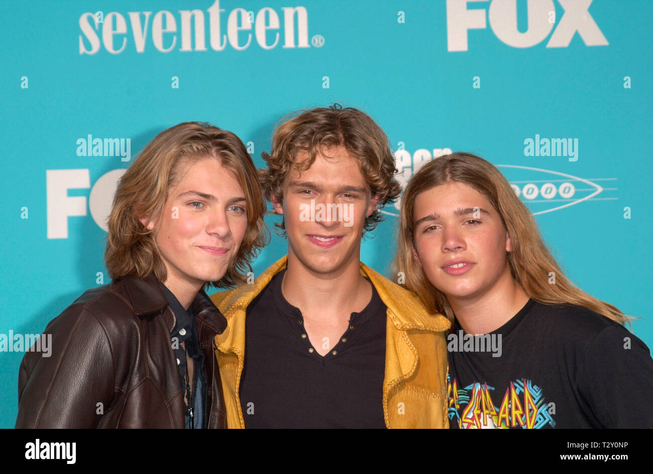 LOS ANGELES, CA. August 06, 2000: Pop group HANSON at the Teen Choice ...