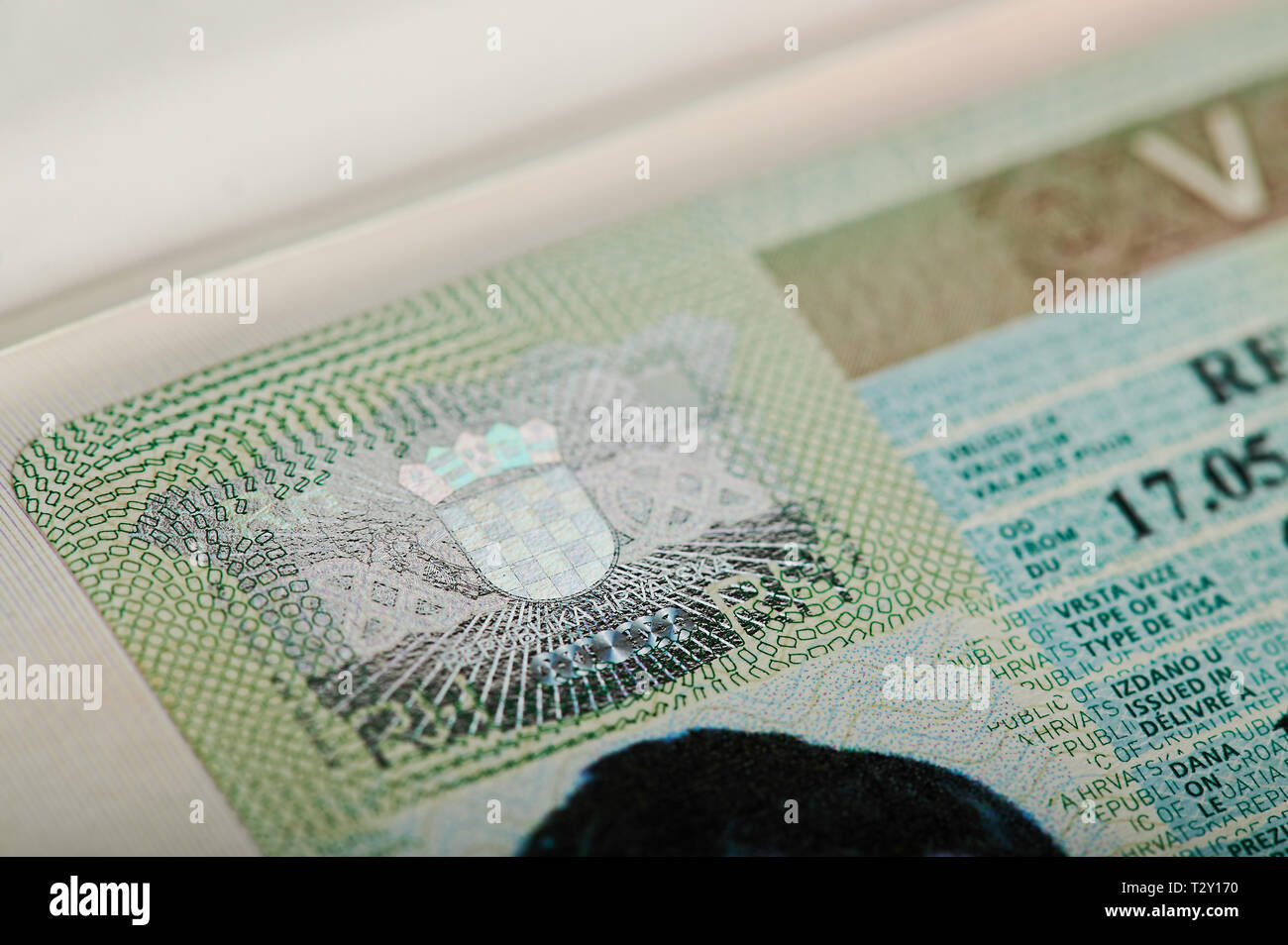 Schengen visa passport stamp hi-res stock photography and images - Alamy