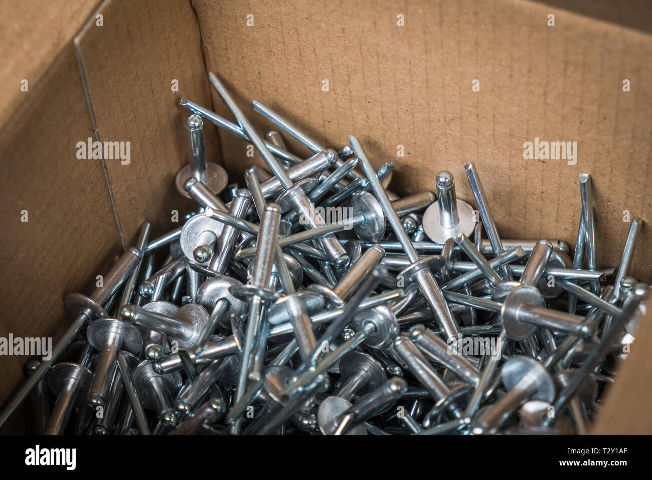 Silver metal texture with rivets hi-res stock photography and images ...