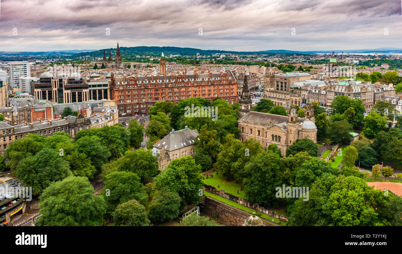 A view of Edinburgh Scotland from Edinburgh Castle Stock Photo - Alamy