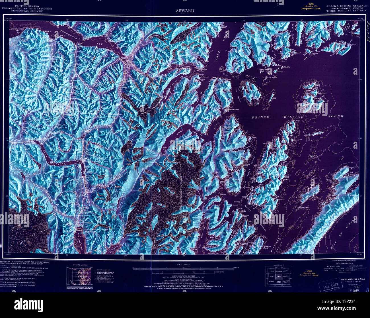 Seward alaska map hi-res stock photography and images - Alamy