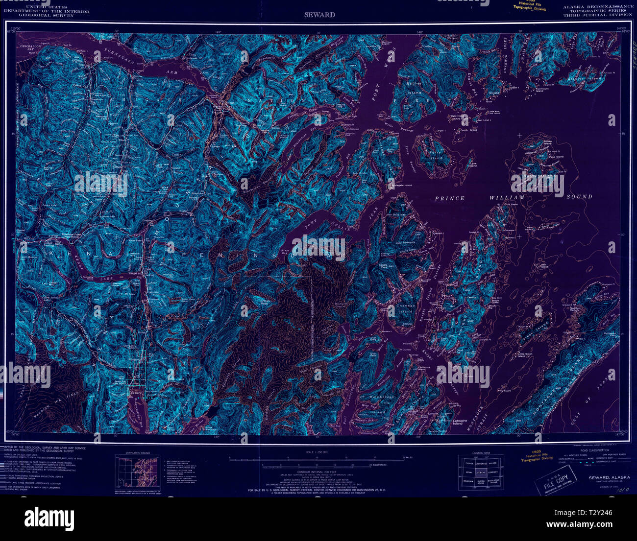 Seward alaska map hi-res stock photography and images - Alamy