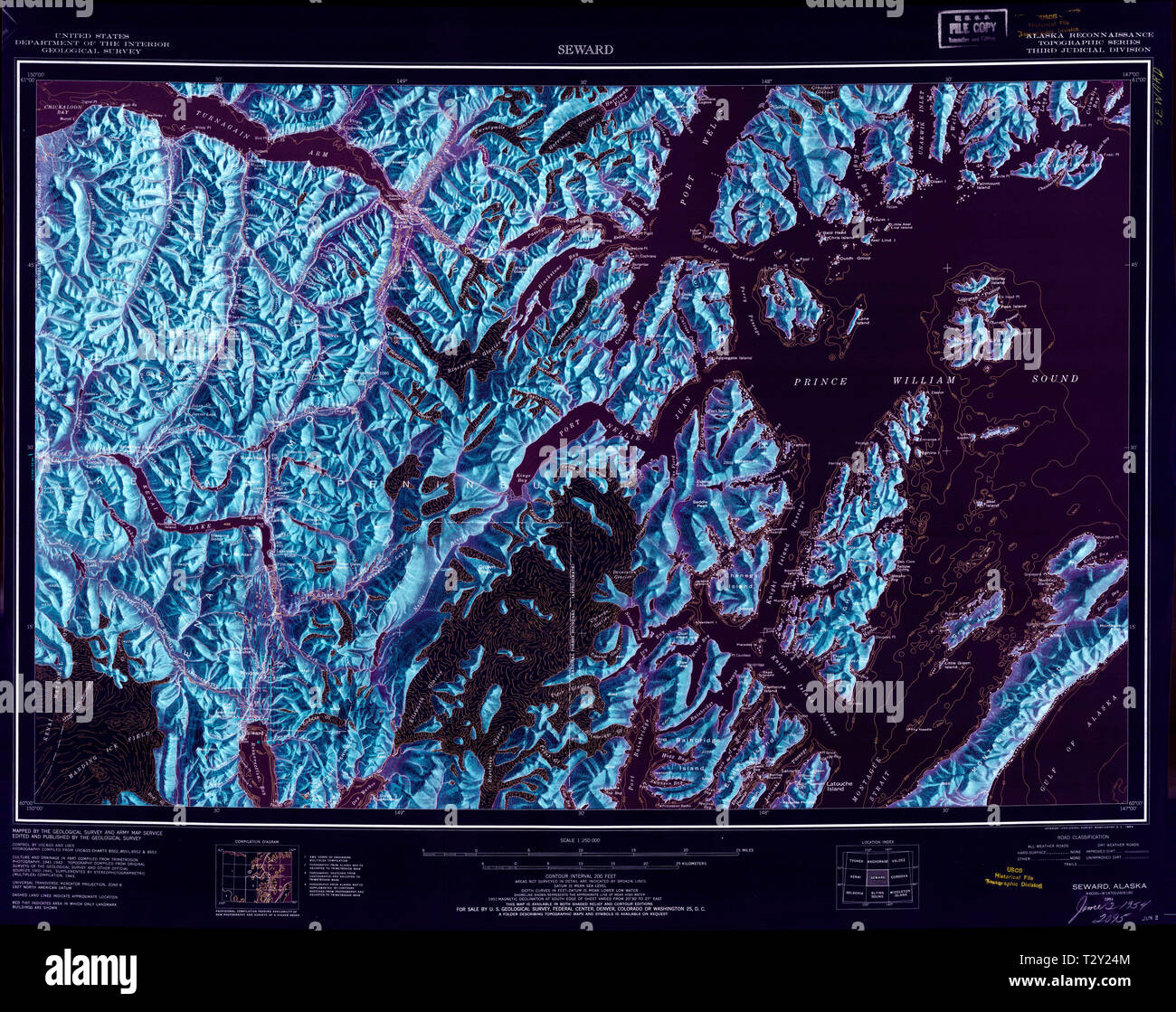 Seward alaska map hi-res stock photography and images - Alamy