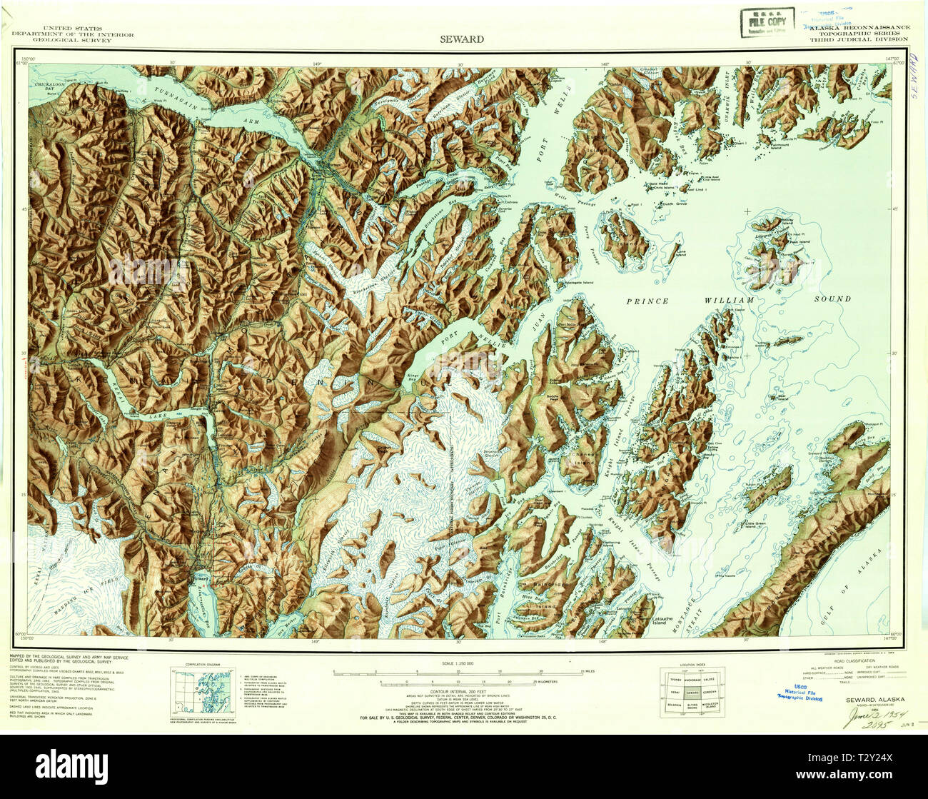 Seward alaska map hi-res stock photography and images - Alamy