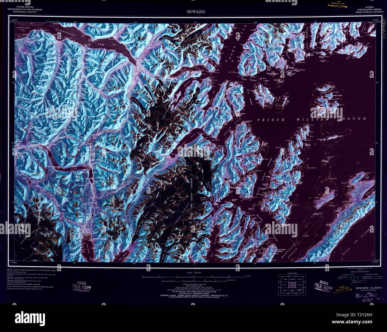 Seward alaska map hi-res stock photography and images - Alamy