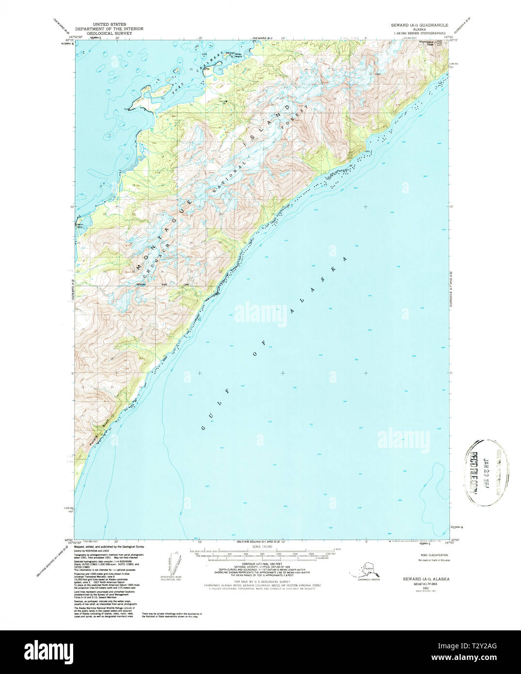 Seward alaska map Cut Out Stock Images & Pictures - Alamy