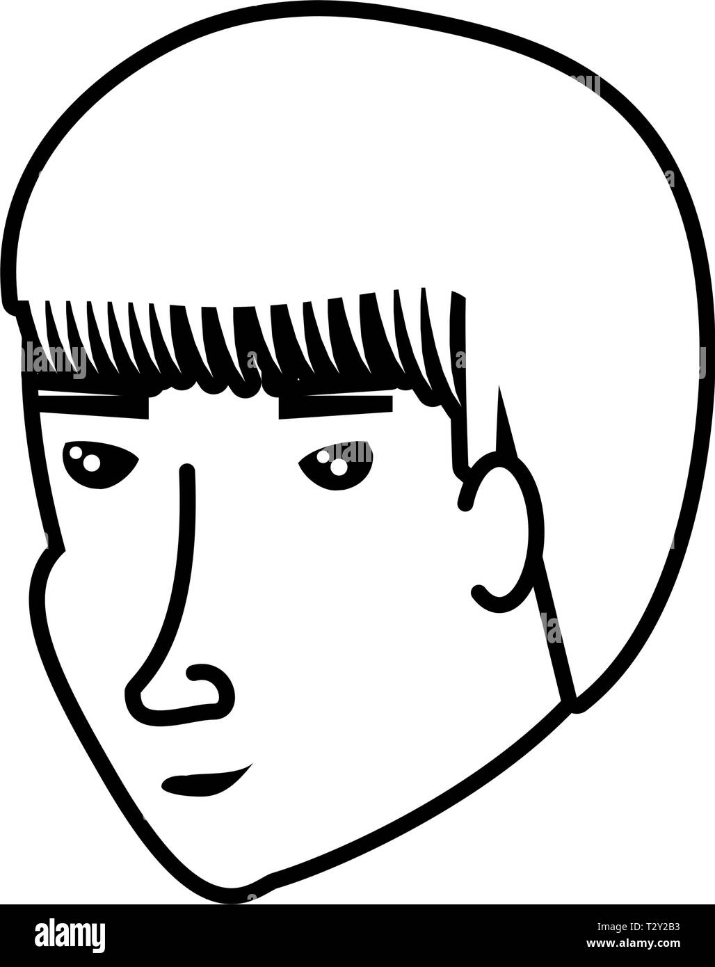 head of chinese man avatar character vector illustration design Stock ...