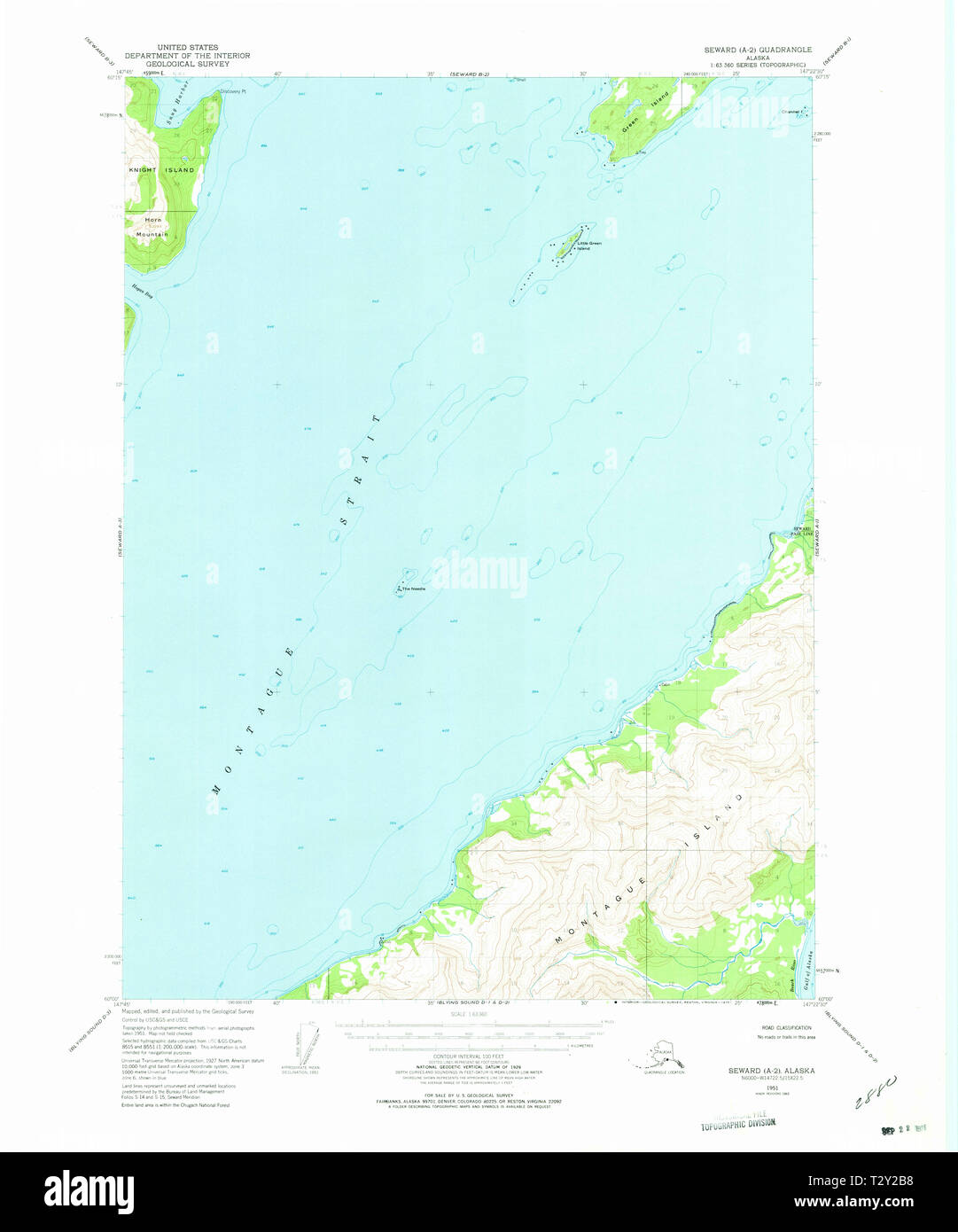 Seward alaska map hi-res stock photography and images - Alamy