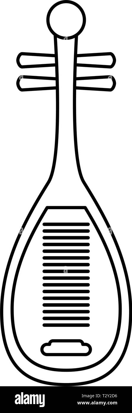 chinese guitar traditional instrument vector illustration design Stock ...