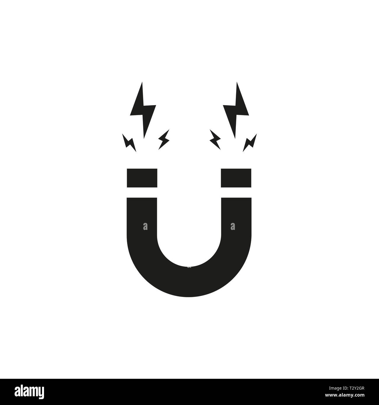 Magnet vector icon on white background. Magnet sign. Attraction icon ...