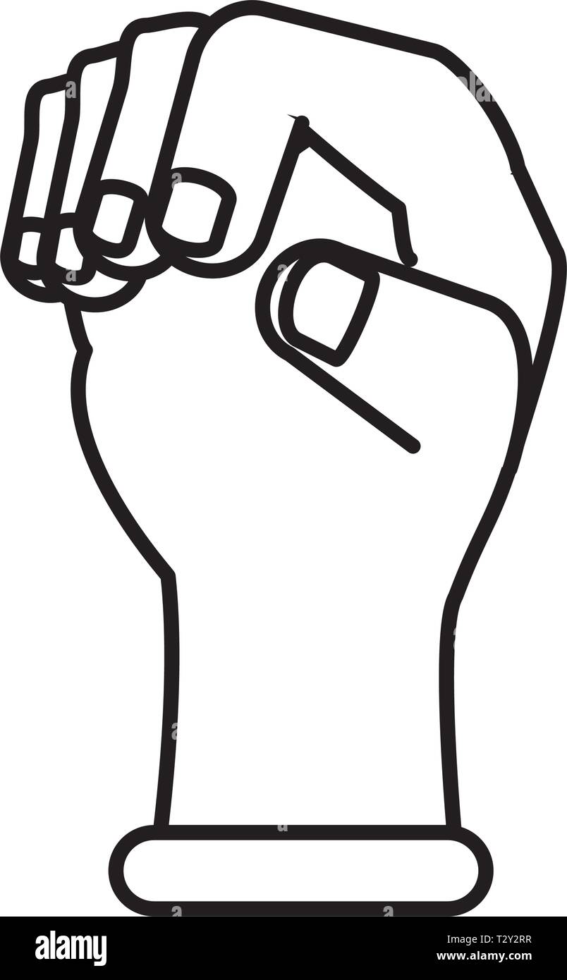 hand fist avatar character vector illustration design Stock Vector ...