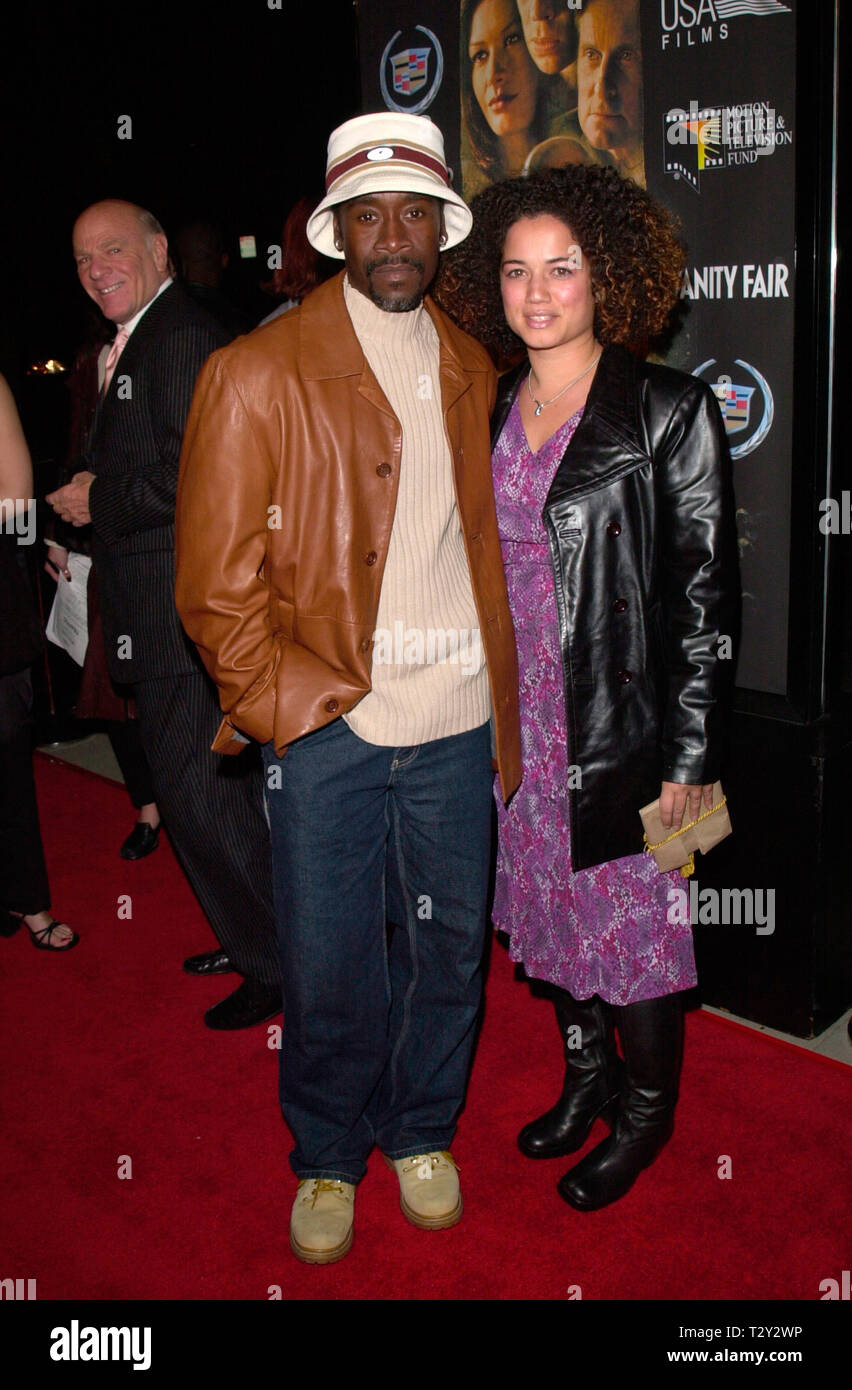 LOS ANGELES, CA. December 14, 2000: Actor DON CHEADLE & wife at the Los ...