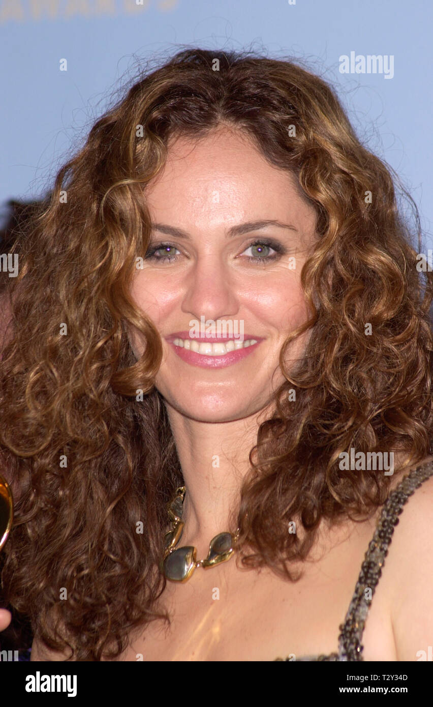 LOS ANGELES, CA. March 05, 2000: Actresses AMY BRENNEMAN at the 2nd Annual TV Guide Awards, in ...