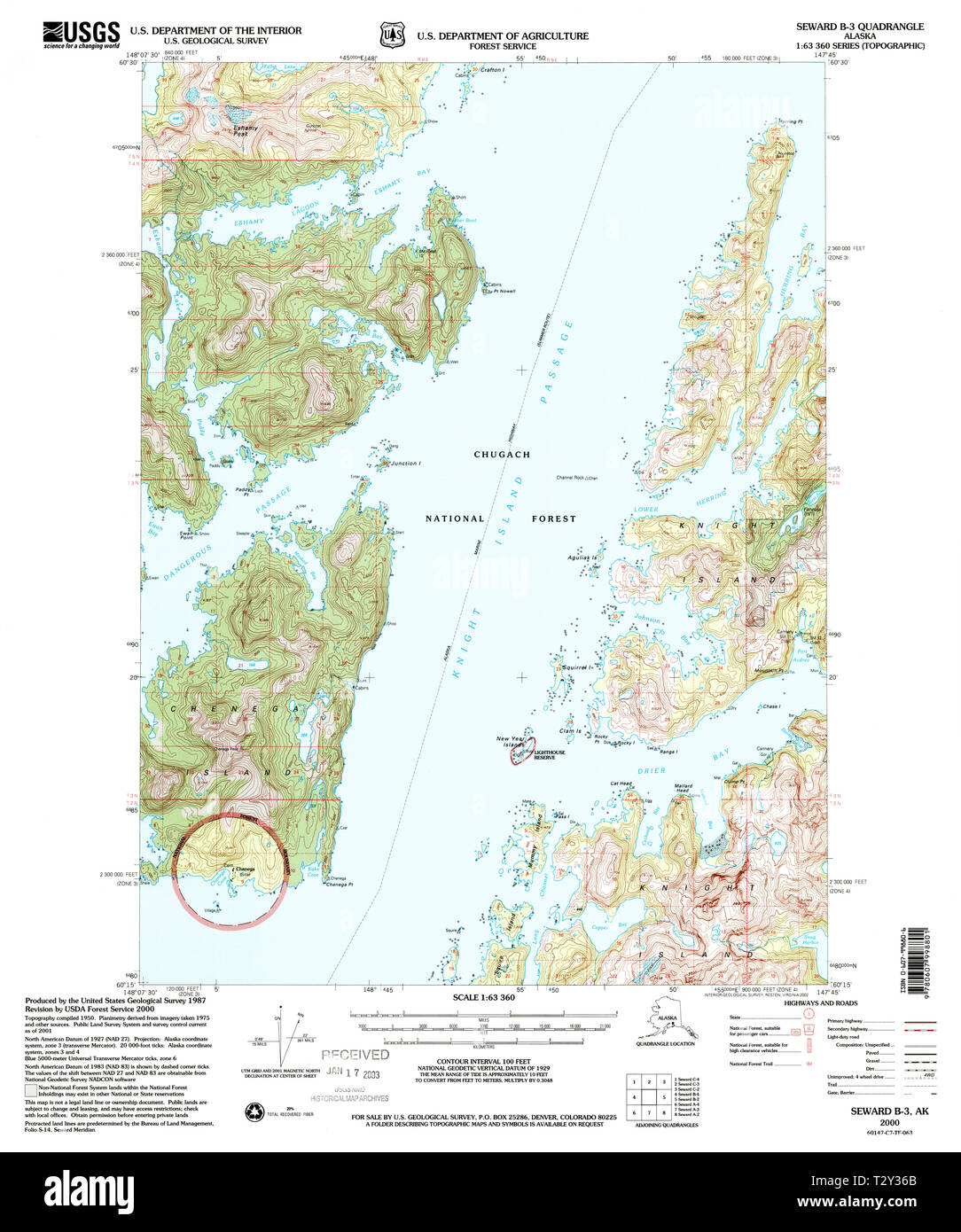 Seward alaska map Cut Out Stock Images & Pictures - Alamy