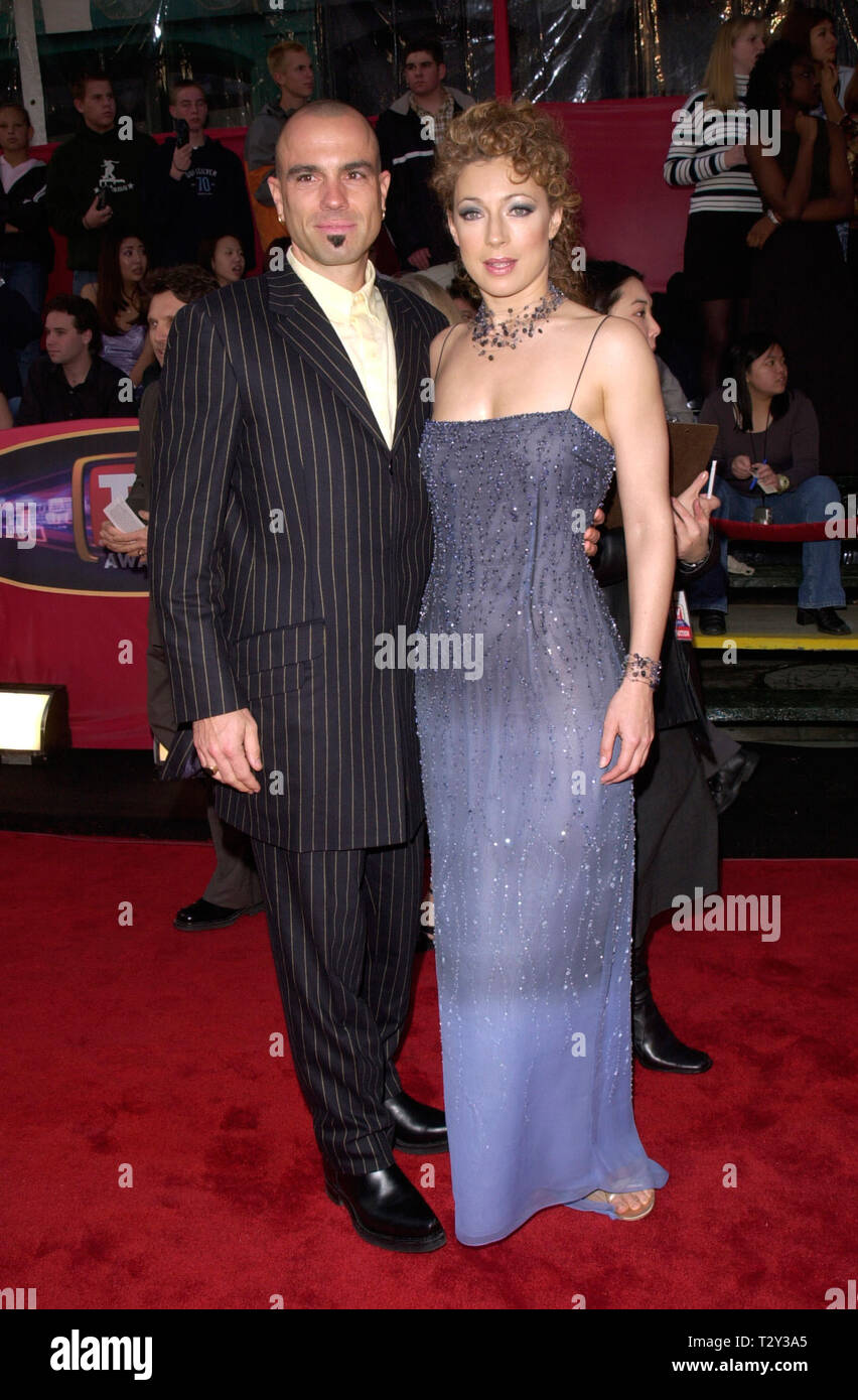 LOS ANGELES, CA. March 05, 2000: "ER" star ALEX KINGSTON & husband FLORIAN at the 2nd Annual TV ...