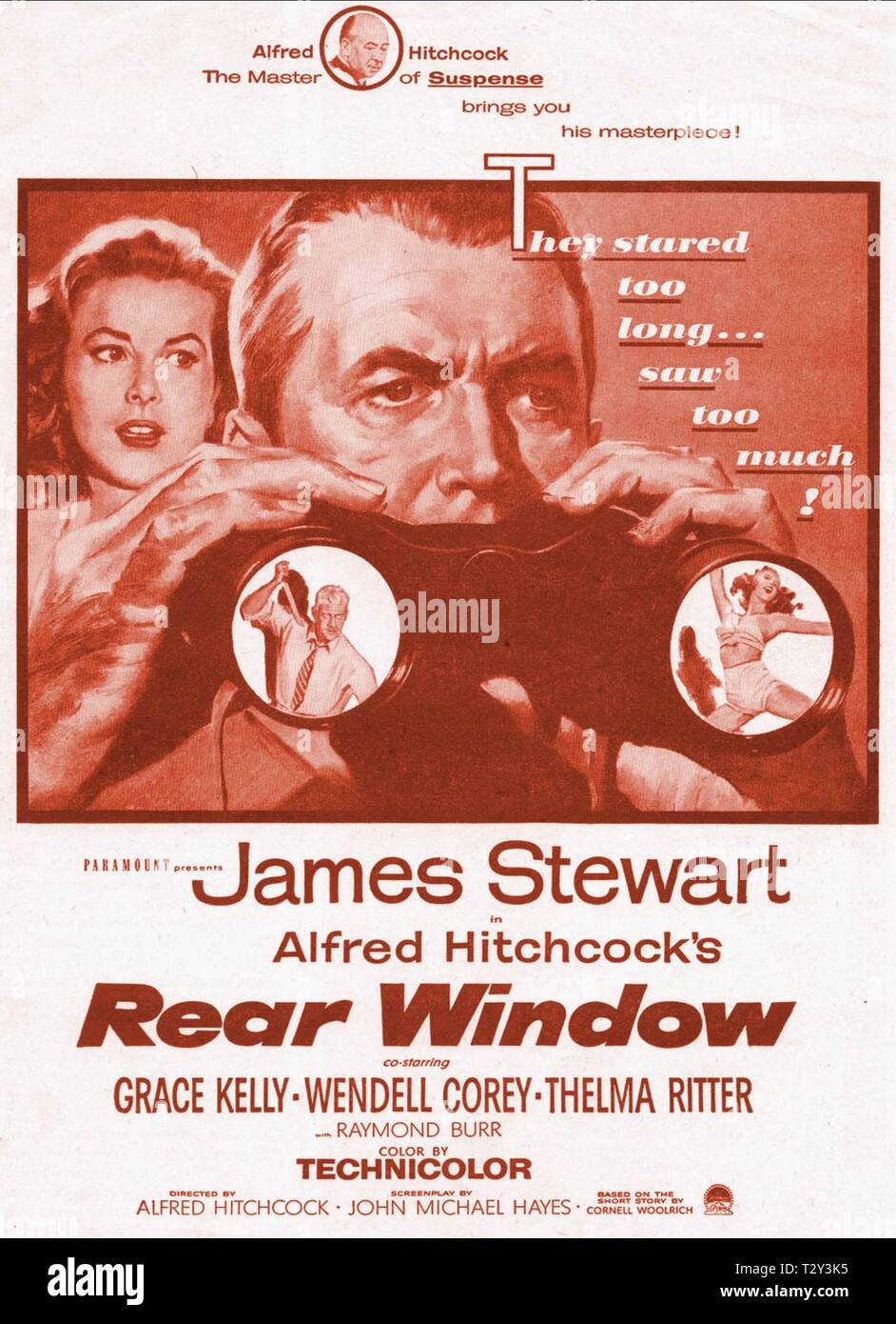 GRACE KELLY, JAMES STEWART POSTER, REAR WINDOW, 1954 Stock Photo - Alamy