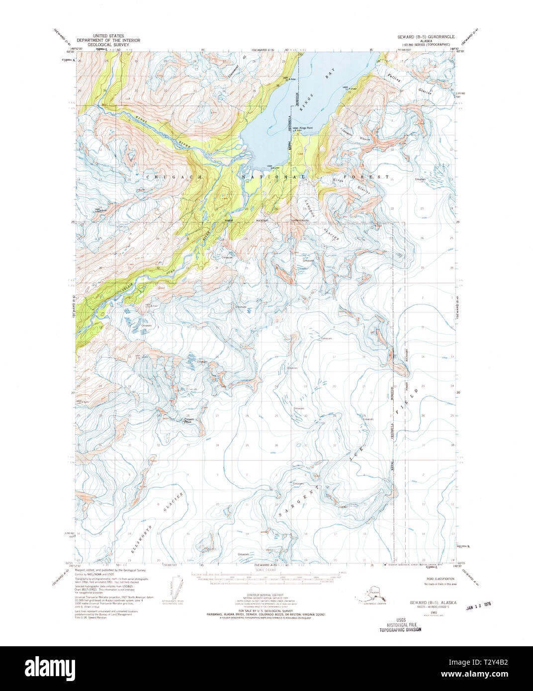 Seward alaska map Cut Out Stock Images & Pictures - Alamy