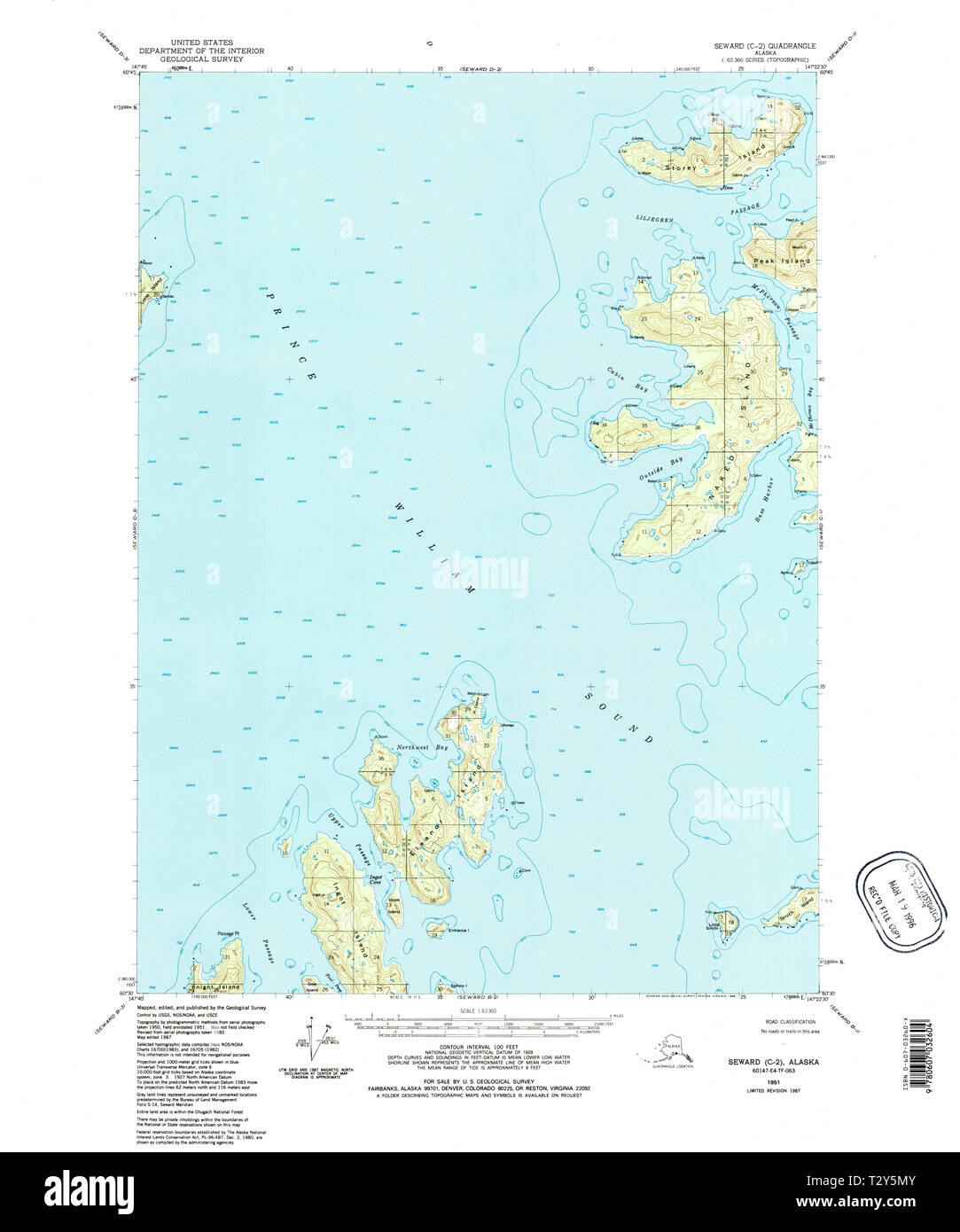 Seward alaska map Cut Out Stock Images & Pictures - Alamy