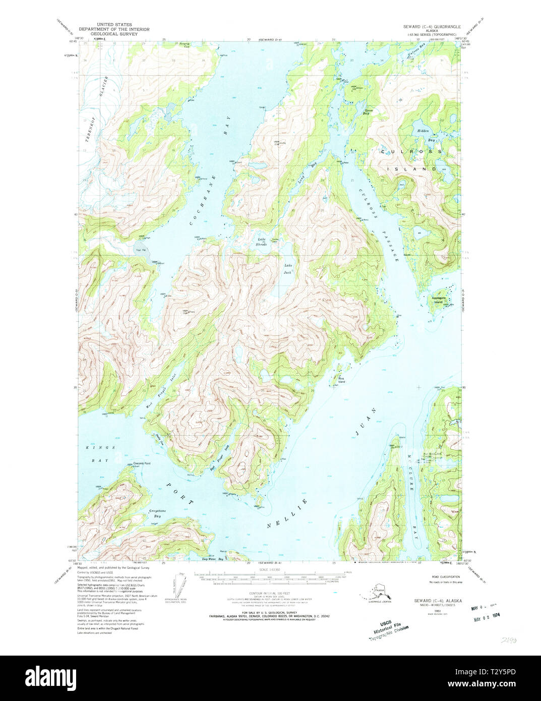 Seward alaska map Cut Out Stock Images & Pictures - Alamy