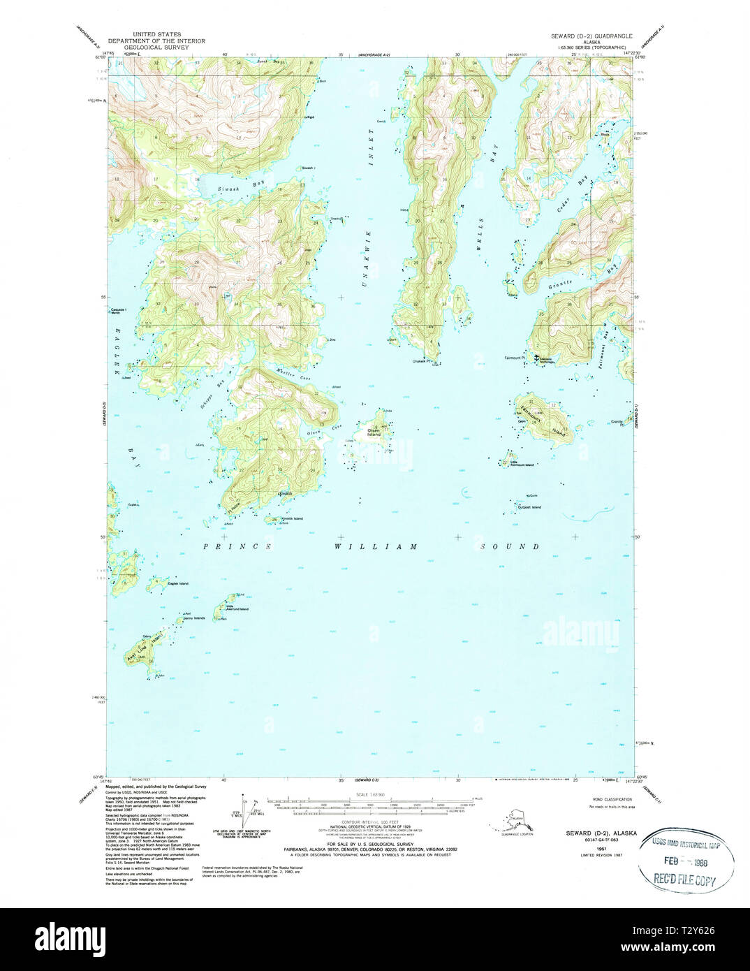 Seward alaska map Cut Out Stock Images & Pictures - Alamy