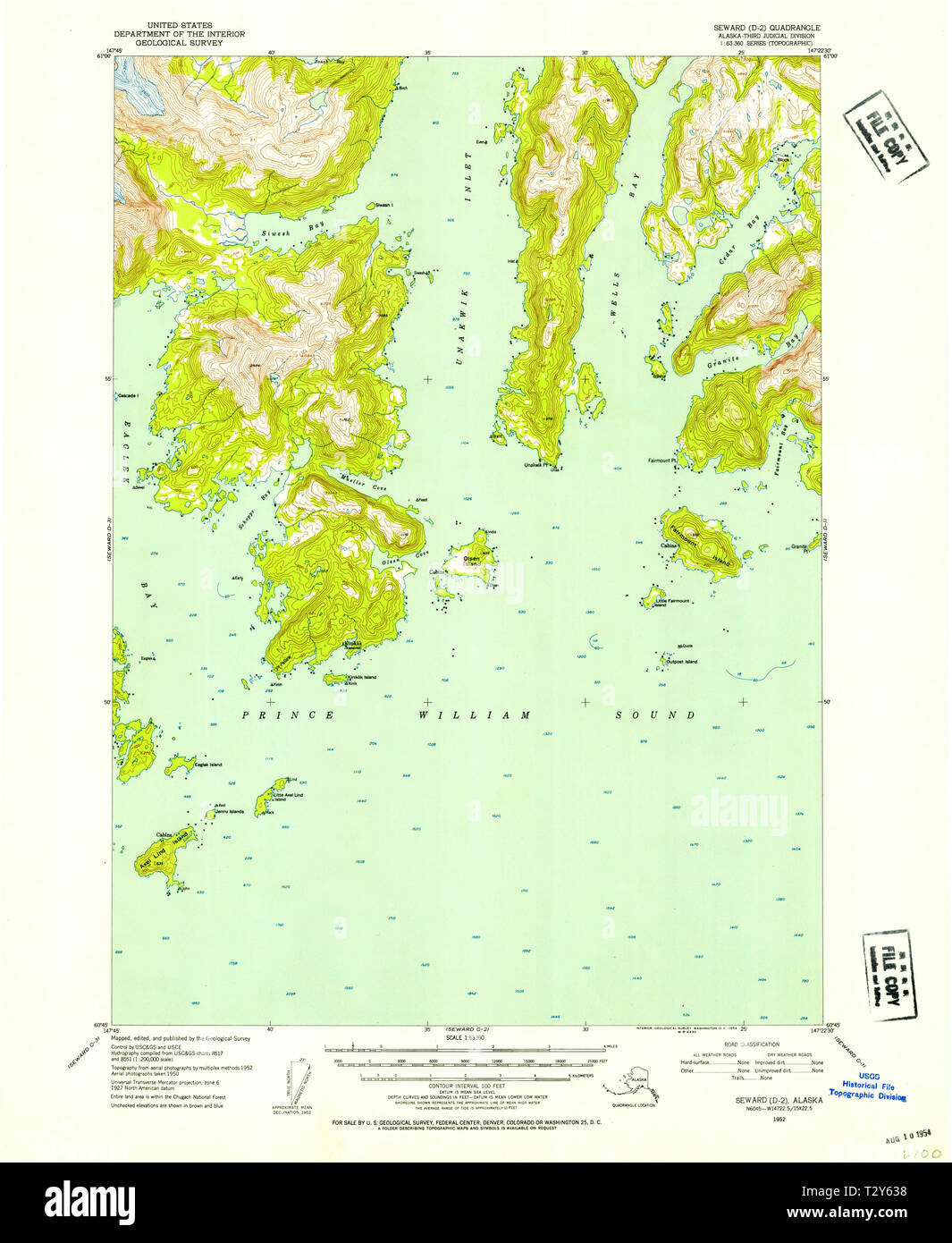 Seward alaska map hi-res stock photography and images - Alamy