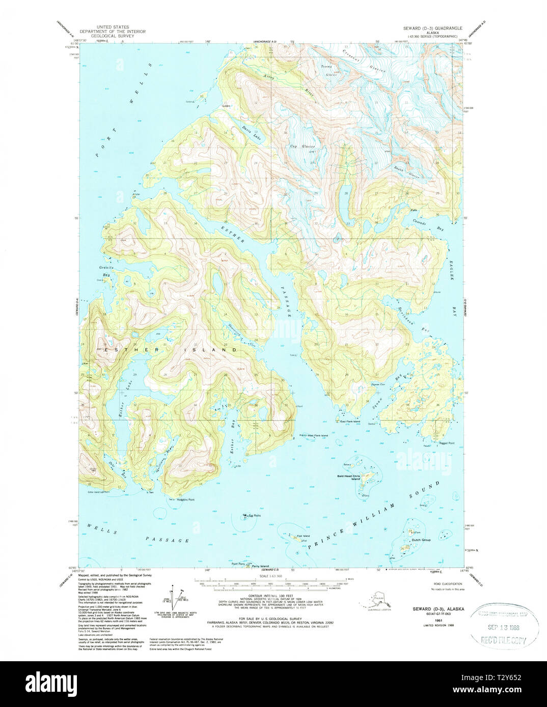 Seward alaska map Cut Out Stock Images & Pictures - Alamy