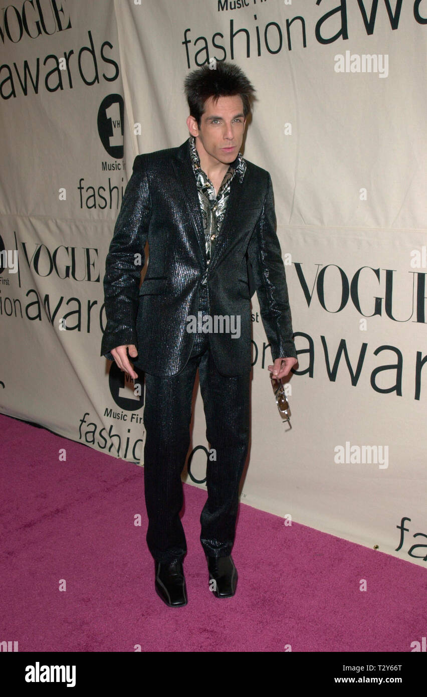 NEW YORK, NY. October 20, 2000: Actor BEN STILLER at the VH1/Vogue ...