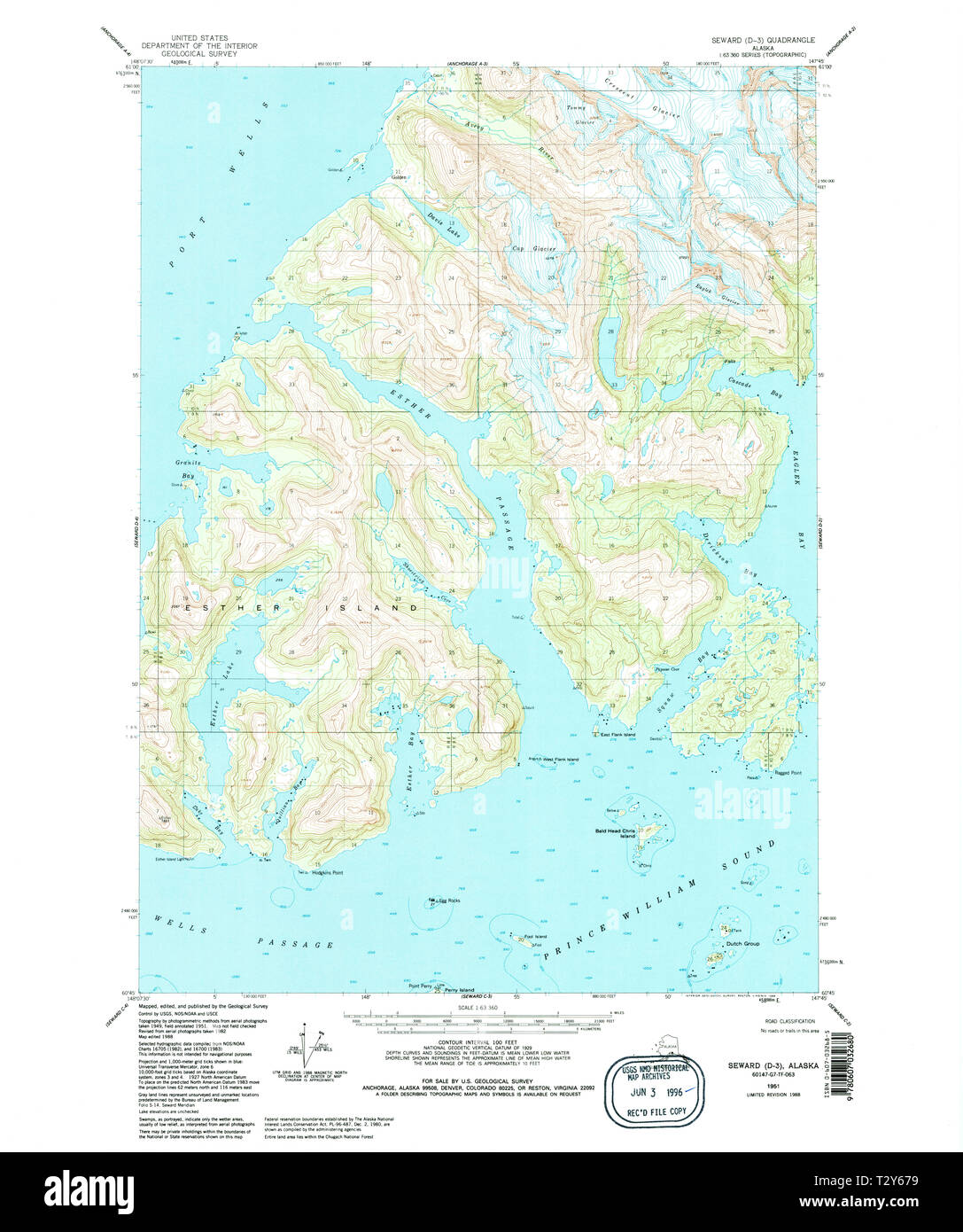 Seward alaska map Cut Out Stock Images & Pictures - Alamy