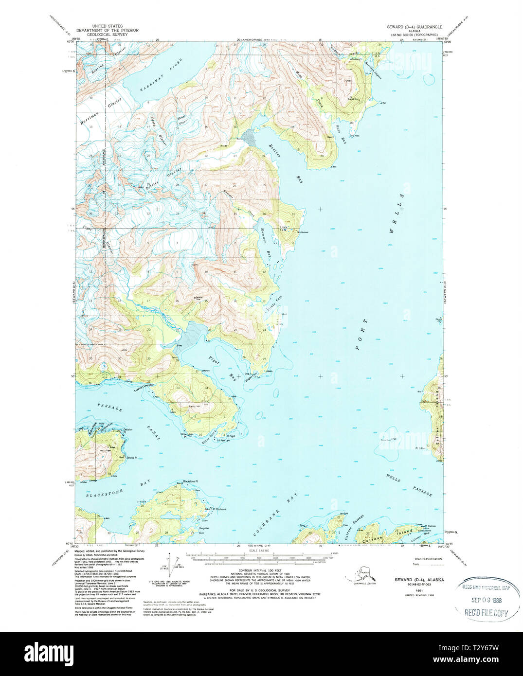 Seward alaska map Cut Out Stock Images & Pictures - Alamy