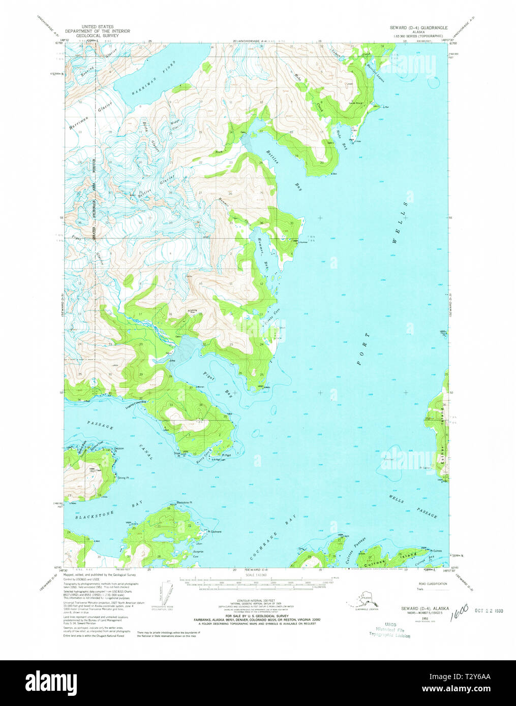 Seward alaska map Cut Out Stock Images & Pictures - Alamy
