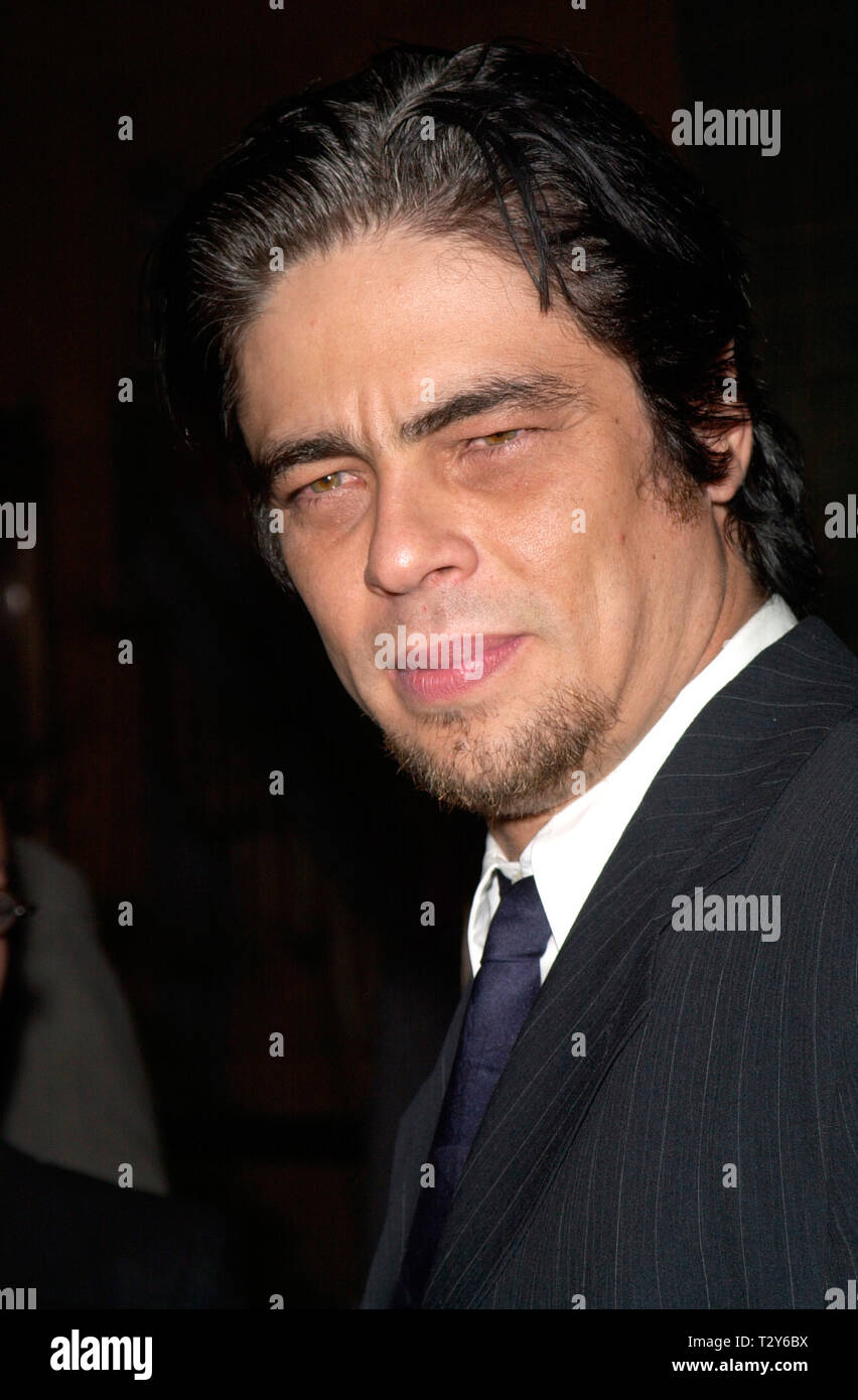 LOS ANGELES, CA. August 29, 2000: Actor BENICIO DEL TORO at the Los ...