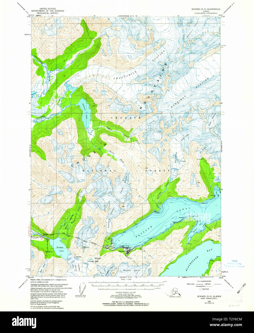 Seward alaska map hi-res stock photography and images - Alamy