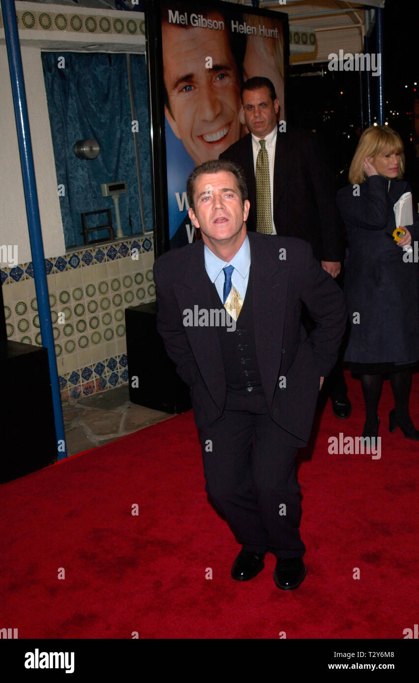 LOS ANGELES, CA. December 13, 2000: Actor MEL GIBSON at the world ...